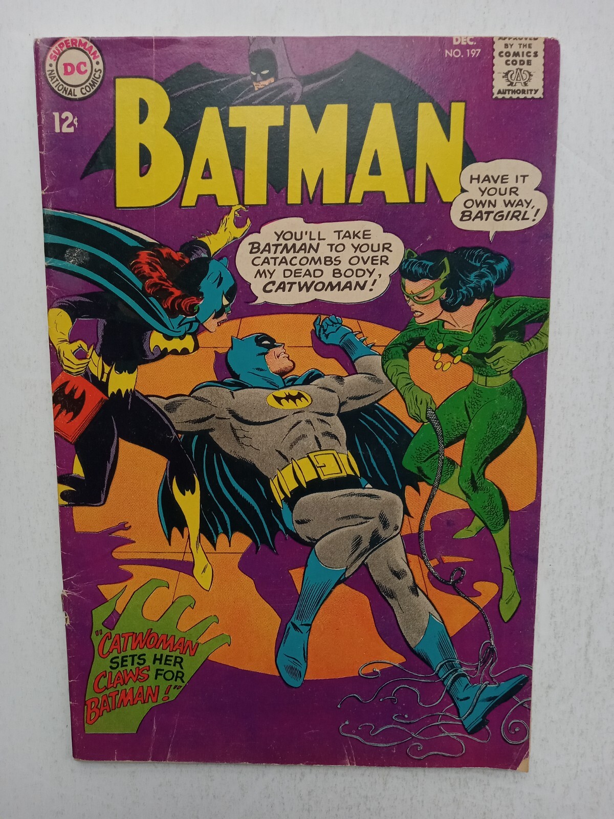 DC Batman #197 Silver Age 1967 Comic Book Catwoman Batgirl | eBay