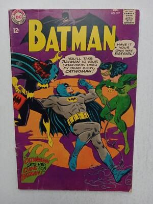 DC Batman #197 Silver Age 1967 Comic Book Catwoman Batgirl | eBay