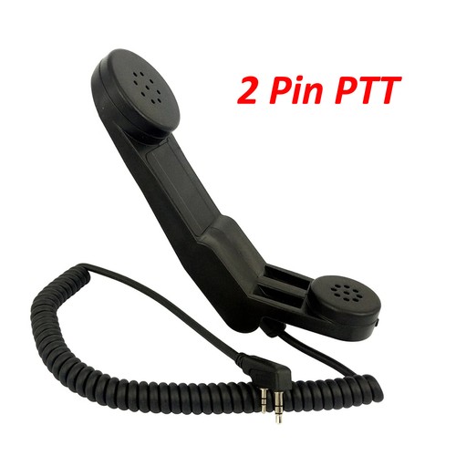 2 Pin K-Type Speaker H-250 PTT Handset Handheld Microphone for Kenwood ...