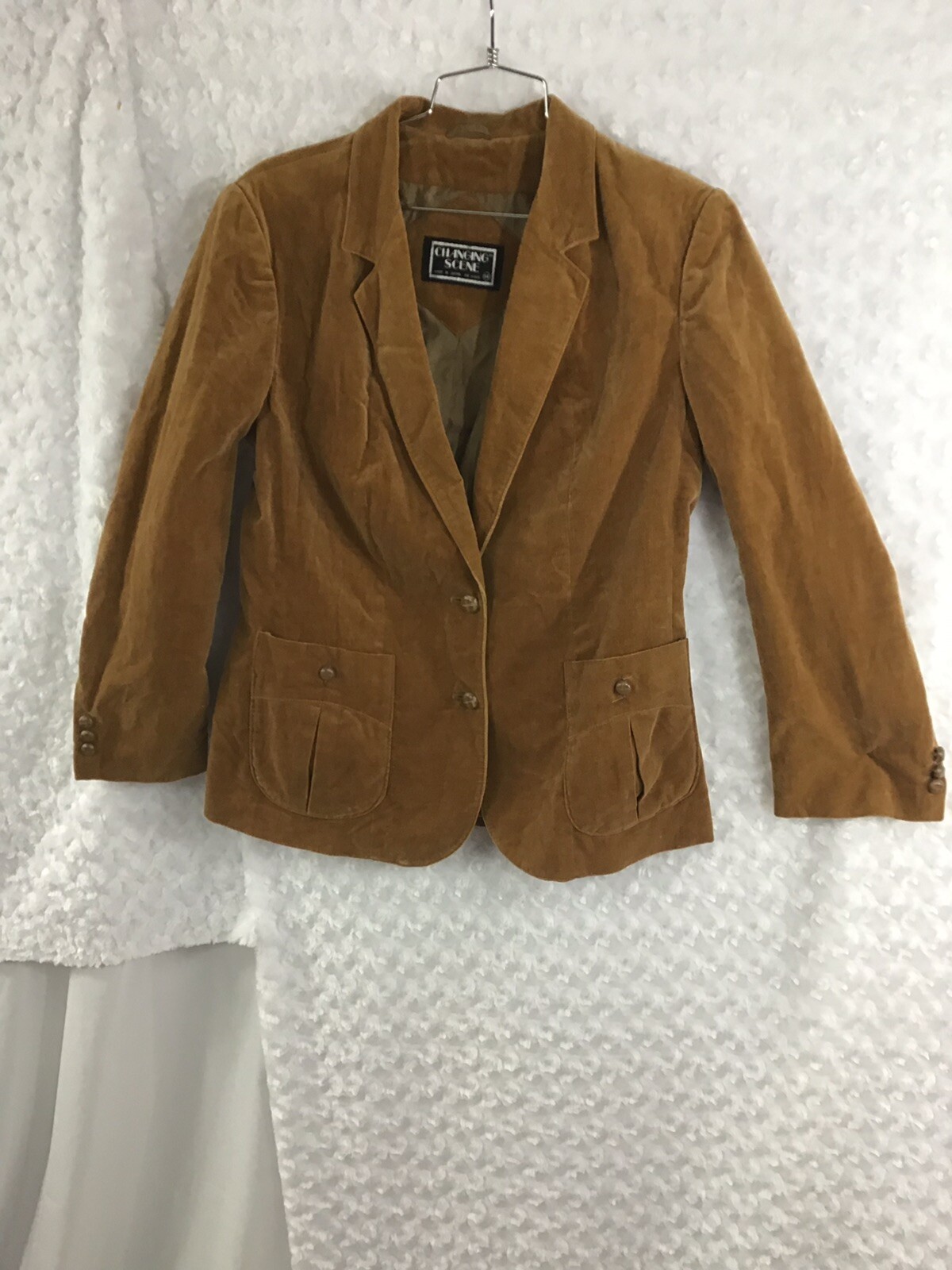 NWOT????Changing Scene Brown Corduroy Jacket Blazer 2 Button Pocket ...