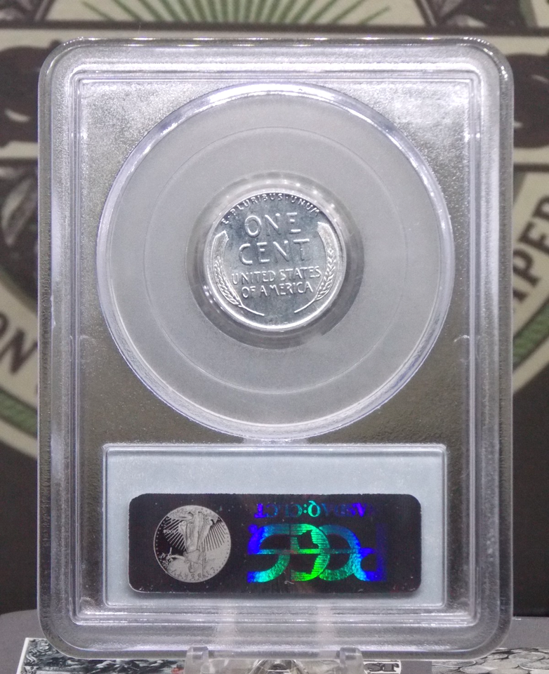 1943 "P" Lincoln Wheat *STEEL* Cent 1c PCGS MS65 #437 Gem BU Unc ECC&C ...
