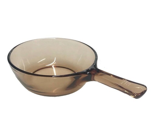 Amber Brown Pyrex Corning Visions Glass .5L Sauce Pan Cookware Pot Only ...