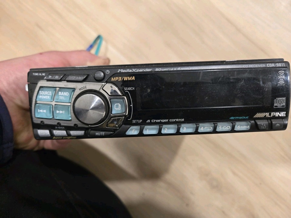 Alpine CDA-9847 radio stereo CD player MP3 WMA xM single din | eBay