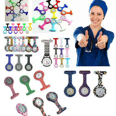 Pattern Plain Silicone Nurse Watch Fob Brooch Tunic Watches | eBay UK