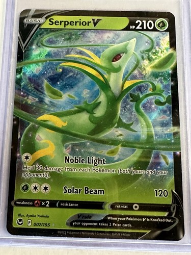 Serperior V 007/195 Silver Tempest Ultra Rare Holo Pokemon TCG Card NM ...