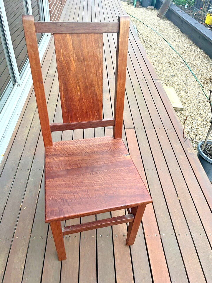 Dining Table Red Gum Timber Hand Crafted - 8 Chairs - hidden draw. | eBay