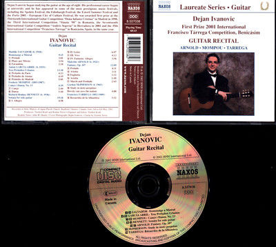 LAUREATE SERIES GUITAR DEJAN IVANOVIC GUITAR RECITAL ARNOLD MOMPOU ...