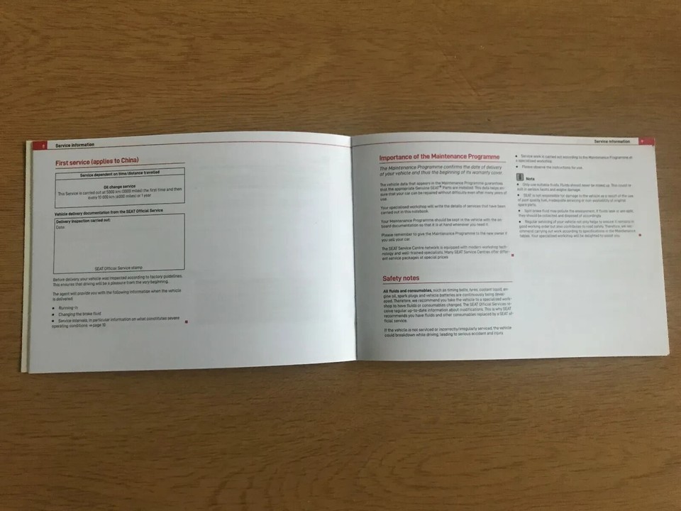 GENUINE SEAT LEON SERVICE HISTORY BOOK , ALL MODELS DIESEL PETROL FR ...