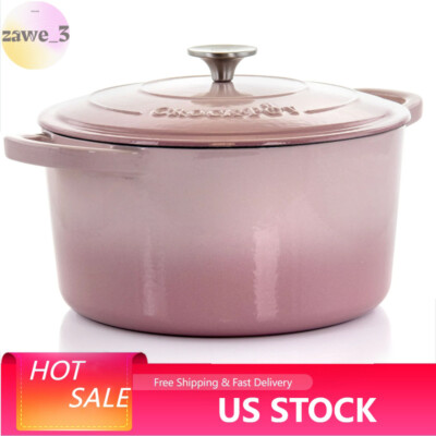 Crock-Pot Artisan 2 Piece 7 Quarts Enamled Cast Iron Dutch Oven in ...