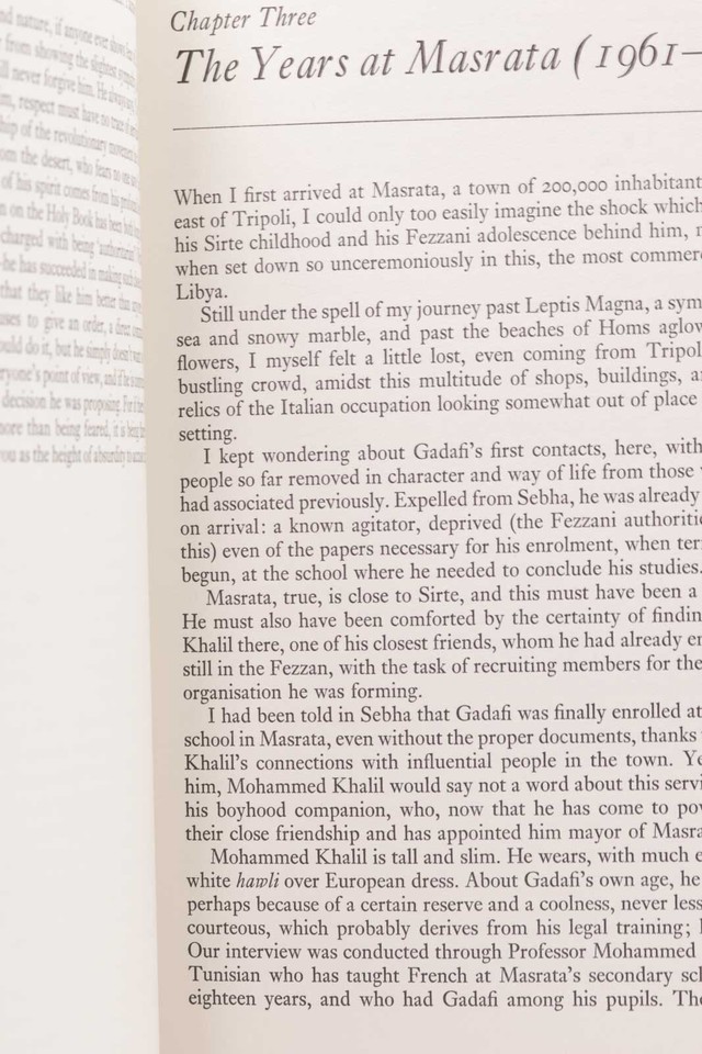 Gadafi Voice From The Desert HC 1st English Ed 1975 Libya Muammar ...