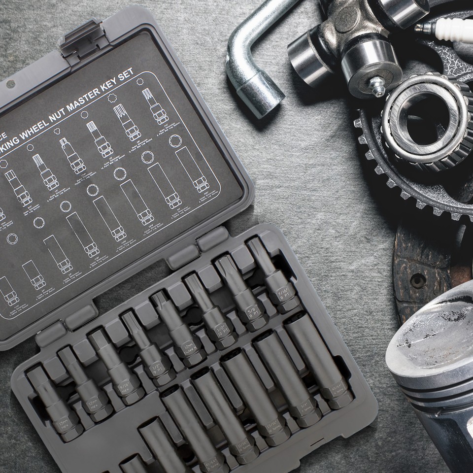 Wheel Lock Removal Tool Kit Lug Nut Key Set – Lug Key Master Wheel Lock ...