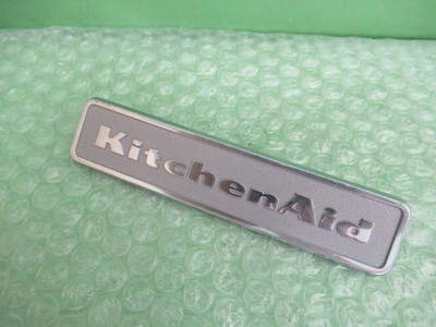 KitchenAid OEM ~ 5" x 1" Metal Emblem Logo Badge Nameplate Trim Gray | eBay