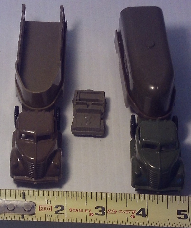 1960's PYRO US ARMY MILITARY SEMI CAB TRUCK STAKE TRAILER JEEP ...