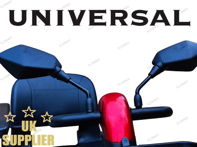 MOBILITY SCOOTER MIRRORS UNIVERSAL PAIR PREMIUM QUALITY | eBay UK