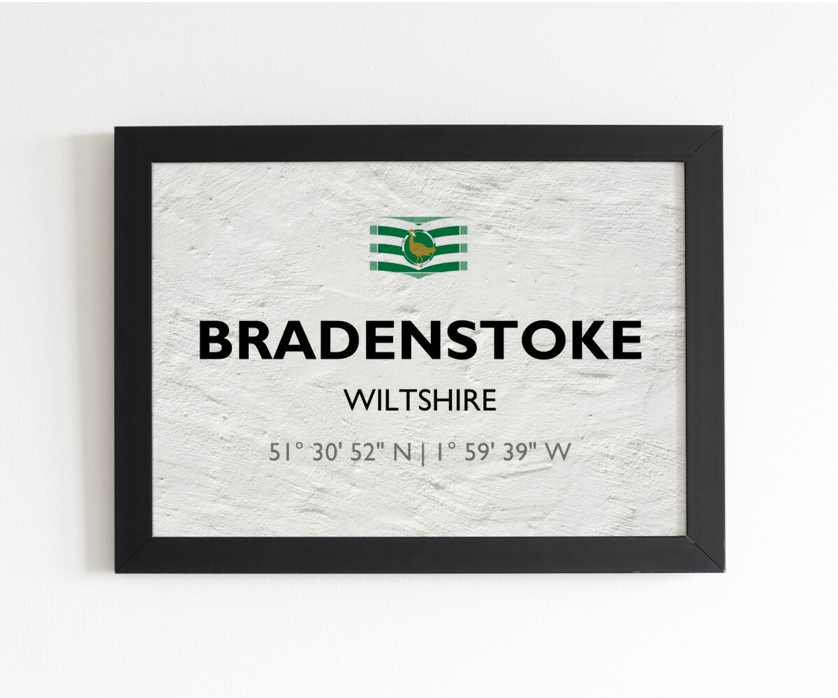 A4 PRINT - Bradenstoke, Wiltshire - Lat/Long SU0079 | eBay UK