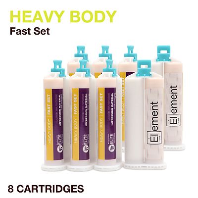 Element HEAVY BODY VPS PVS Impression Material FAST Set 8 X 50ML Dental ...
