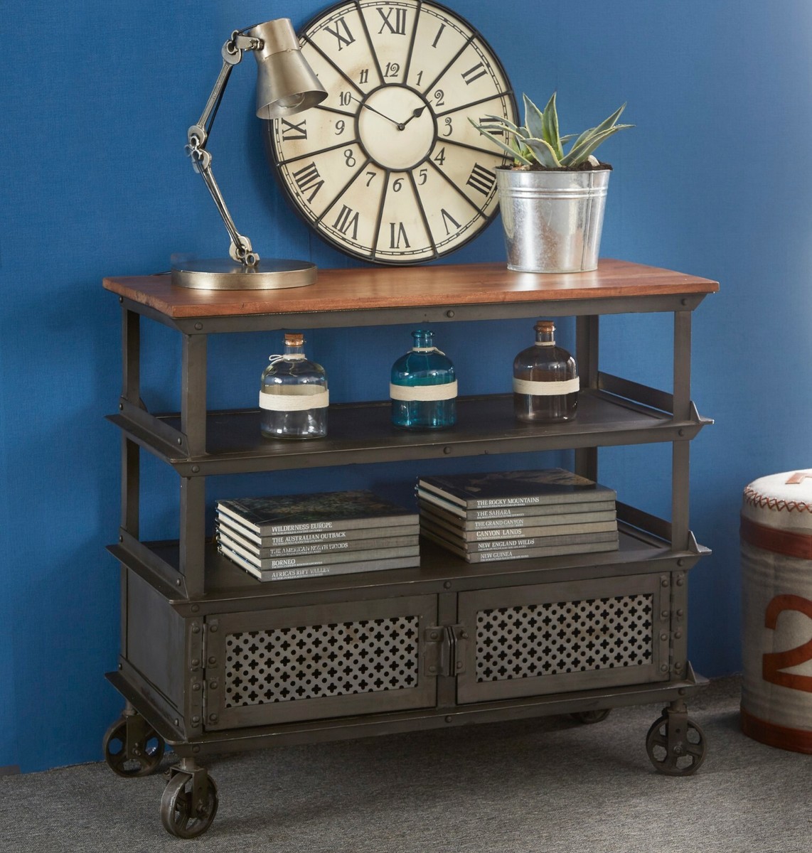 Iron Console Table On Wheels