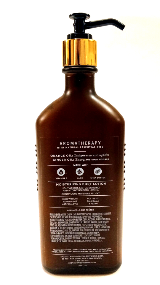 2x Bath & Body Works Aromatherapy ORANGE GINGER Lotion Hand Cream 6.5 ...