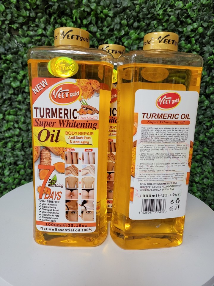 ORIGINAL Veet Gold Turmeric Super Whitening Body Corrector Oil 1000ml ...