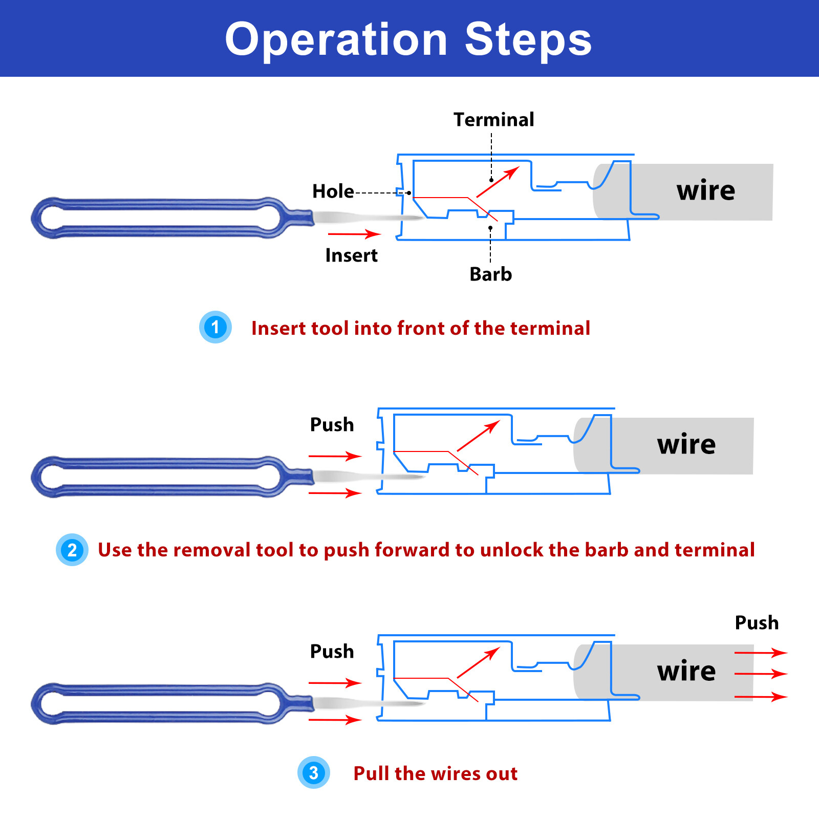 41x Pin Extractor Tool Terminal Ejector Connector Removal Kit w ...