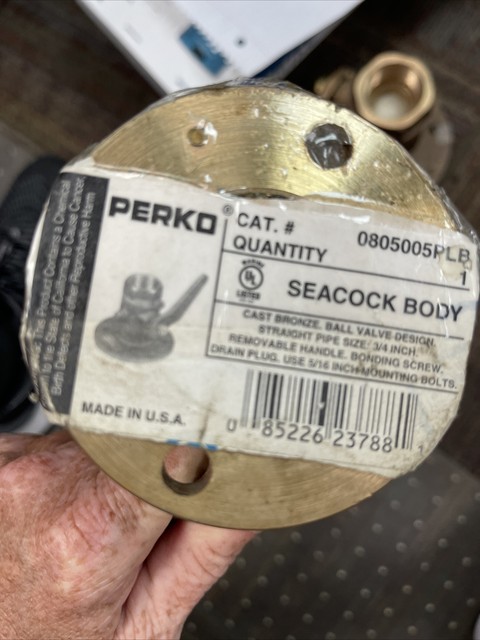 Perko 3/4" SEACOCK Ball Valve Bronze Made in The USA 0805005PLB for ...