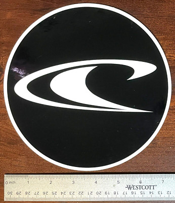 O'neill Water Sports Sticker 7.5 in Round Large Black/White Oneill ...