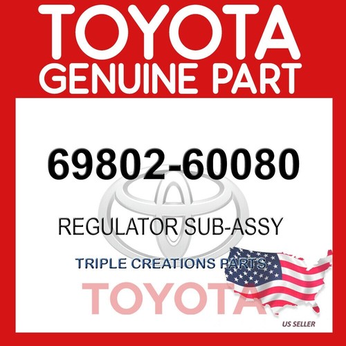 Genuine Toyota 69802-60080 REG. SUB-ASSY, FR DOOR WINDOW, LH 6980260080 ...