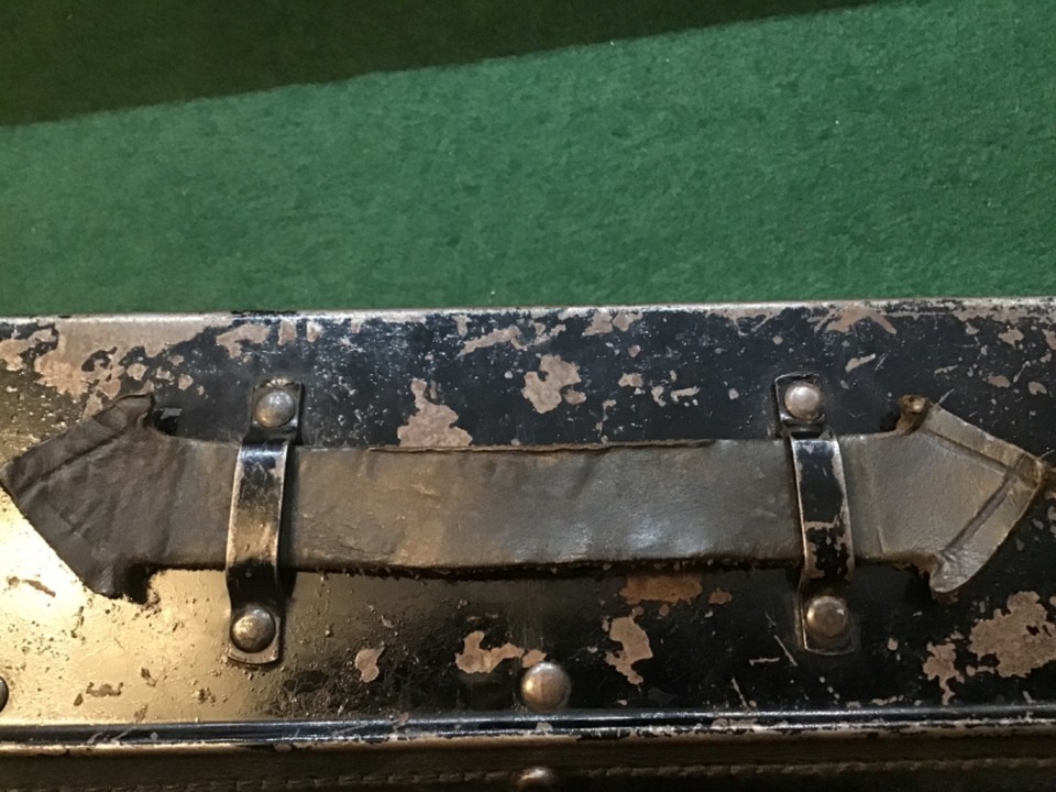 Vintage WW2 1942 Dated Metal and Leather Motorbike Dispatch Riders Box ...
