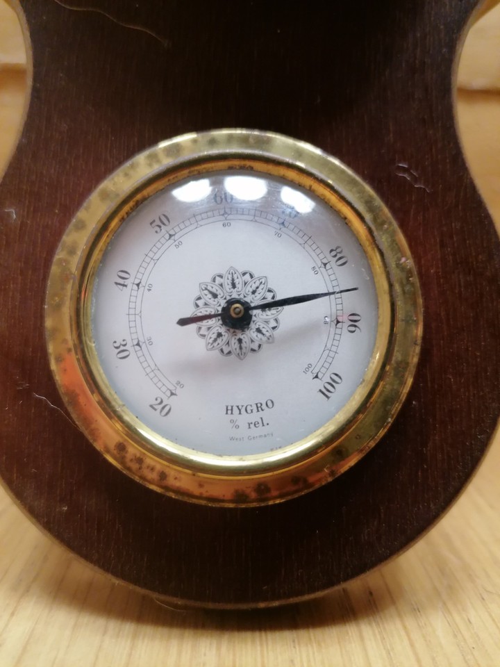 Vintage Staiger Banjo Wooden Wall Barometer Thermometer Hygrometer ...
