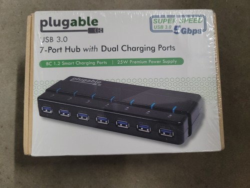 Plugable 7 Port USB 3.0 Hub with Dual Charging Ports 5 Gbps - Brand New ...