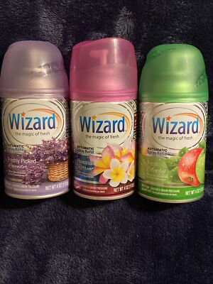 3-WIZARD Automatic Air Spray Refill Air Wick/Glade Dispensers VARIETY ...