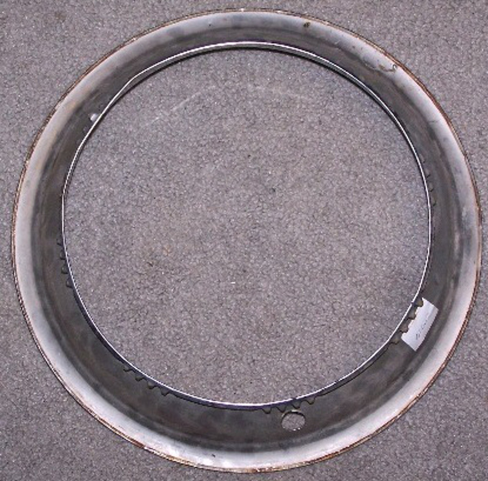 Vintage 14" Stainless Beauty Trim Ring - GM, Ford, Mopar,Chevy Rally ...