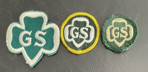 3 VINTAGE 1960’s GIRL SCOUT TREFOIL PATCHES-WEAVED BACK-FREE SHIPPING ...
