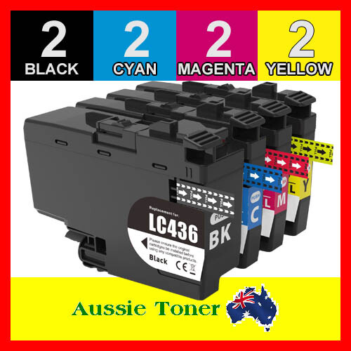 8x Generic LC-436 Ink for Brother MFC J4340 J4440 J4540 J5855 J5955 ...