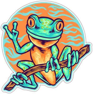 Funny Tree Frog Car Bumper Window Sticker Decal 4.6" | eBay
