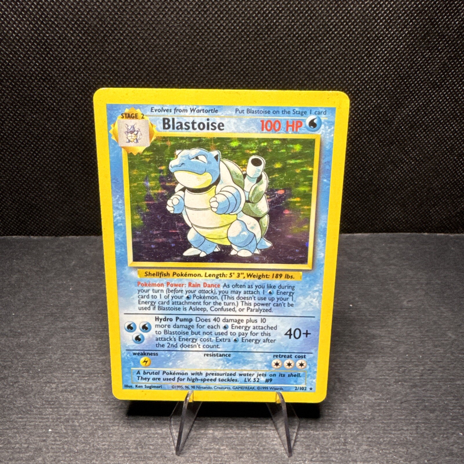 Blastoise Pokémon TCG Blastoise Base Set (2/ 102 )Holo Unlimited Rare ...