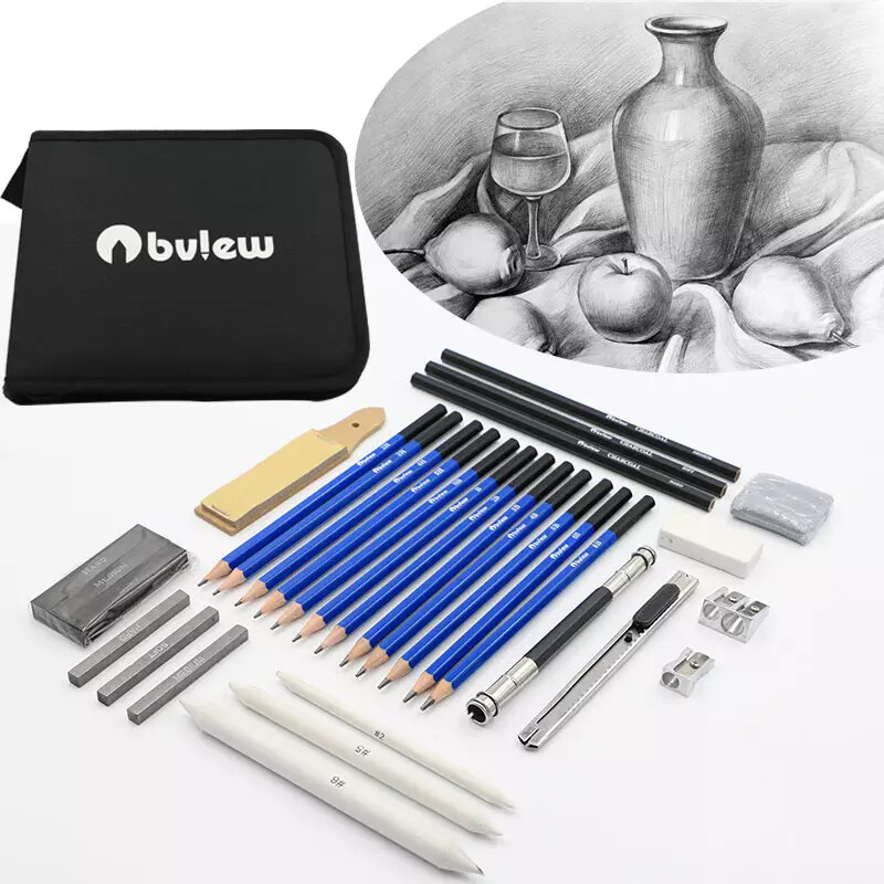 71 pcs Professional Drawing Artist Kit Set Pencils and Sketch Charcoal ...
