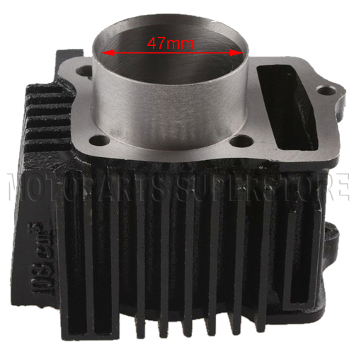 47mm Cylinder Body for 70cc ATV Quad 4 Wheeler Dirt Pit Bike TaoTao ...