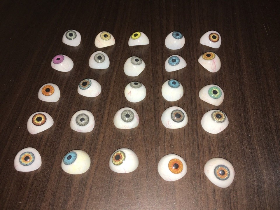 Super Quality Artificial Eyes-25 Pieces Mix Colours Set/Prosthetic Eyes ...