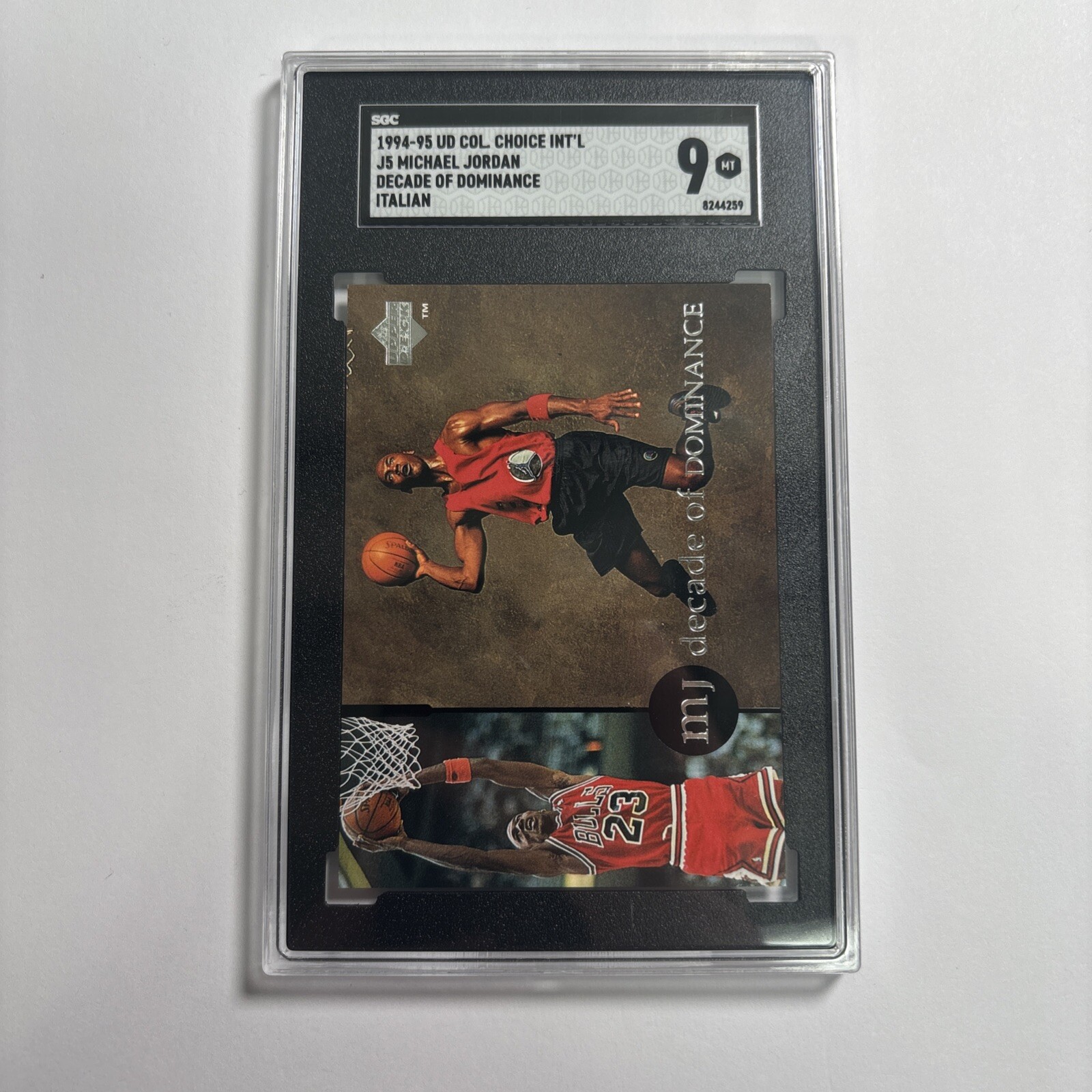 1994-95 UD MICHAEL JORDAN #J5 DECADE OF DOMINANCE ITALIAN SGC 9 | eBay