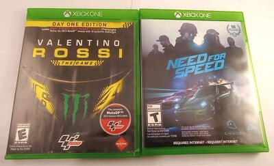 Lot of 2 Xbox One Racing Games | Need for Speed, Valentino Rossi ...