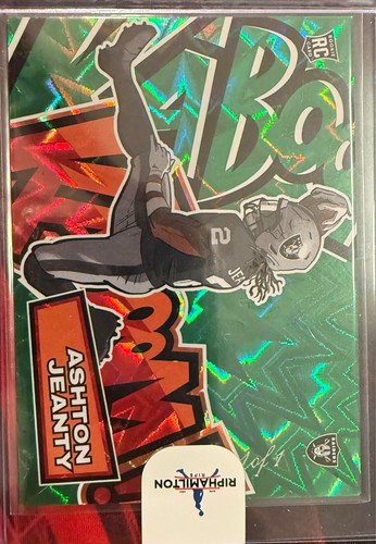 2025 Panini Absolute Football Ashton Jeanty Green KABOOM 1/1 Super Rare ...