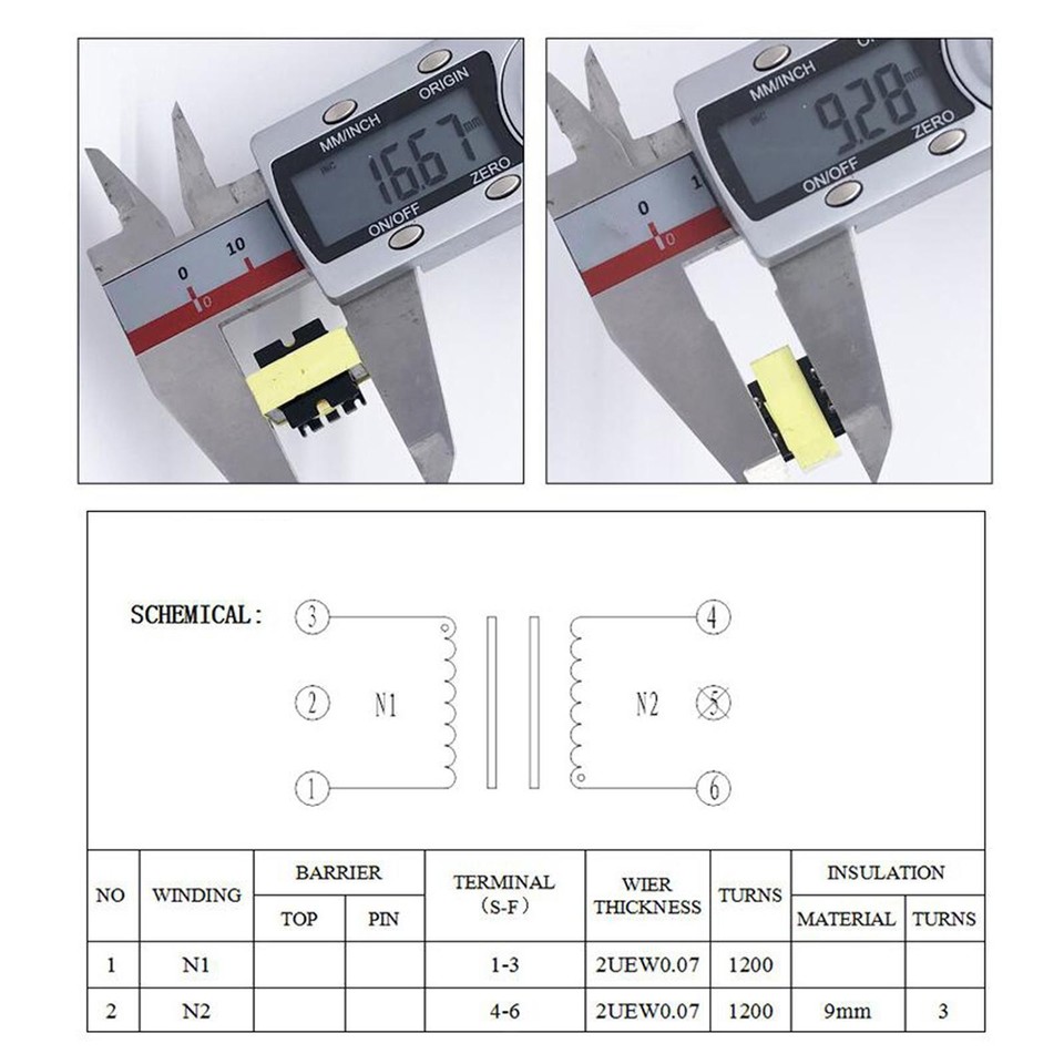 5 Pieces EE16 Audio Transformer Small Sturdy Convernient Coupling ...