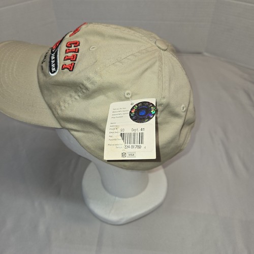 Kansas City Chiefs Hat NFL Logo Tan Beige Adj Strap Vintage Trade Mark ...