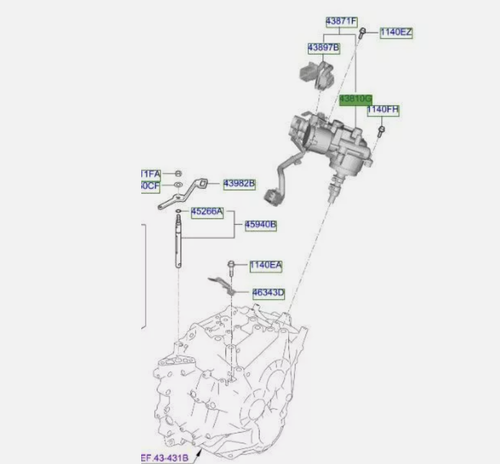 Genuine 438102D205 Gear Actuator Sub Assy for Elantra, Veloster, Kona ...