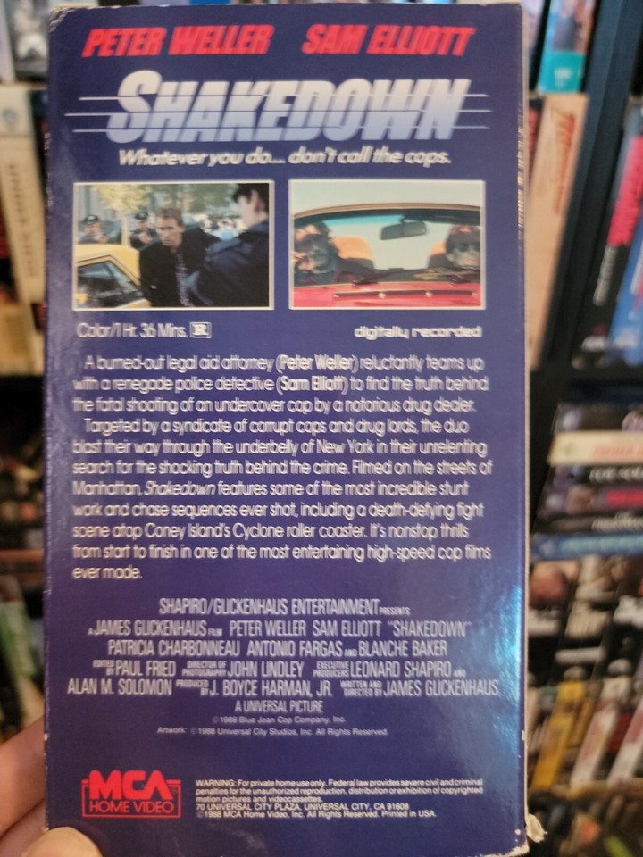 Shakedown 1988 VHS Rare Hard To Find Original Release Version | eBay