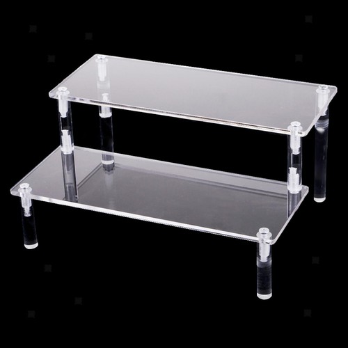 Clear Transparent Ladder Tier Acrylic Rack Countertop Risers Showcase 2 ...
