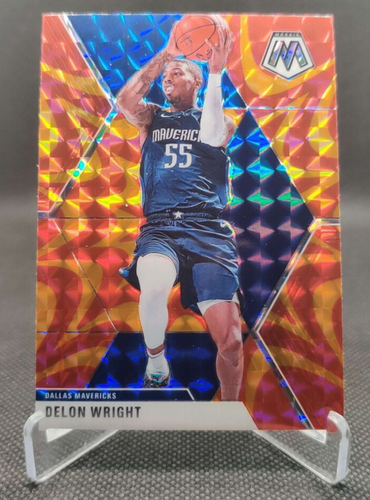 2019 Panini Mosaic Reactive Orange Prizm #94 Delon Wright Dallas ...