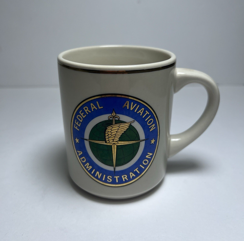 Federal Aviation Administration FAA Ceramic Tea Cup Coffee Mug 22K Gold ...