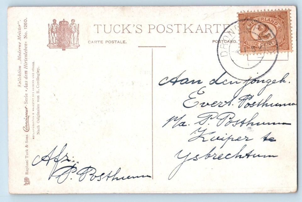 Netherland Postcard From The Shepherds Life Sheep Gathering c1910 Tuck ...